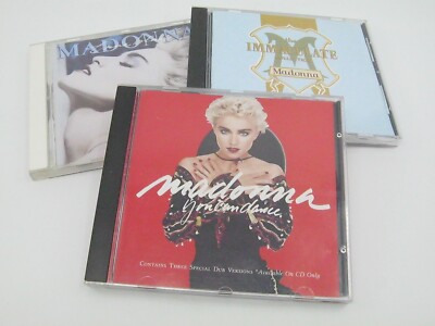 3 Madonna Cds You Can Dance, True Blue, Immaculate Collection Greatest ...