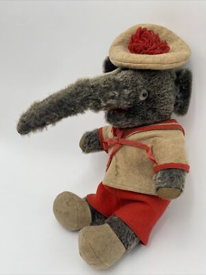 VTG Antique 1930 Farnell Alpha Toy Doll "Arthur" Elephant Barbar Books ...