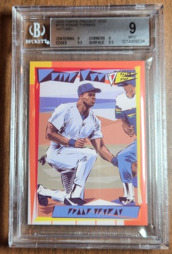 Topps Project 2020 115 Frank Thomas Naturel Art 1990 Topps RC BGS 9 ...