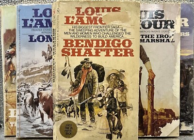 Louis L’Amour Lot Of 5 Novels - Bendigo Shafter + Lonigan + The Iron ...
