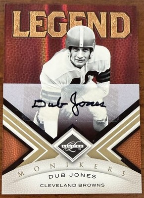 RARE! 2010 PANINI LIMITED DUB JONES MONIKERS LEGEND AUTO AUTOGRAPH /25 ...