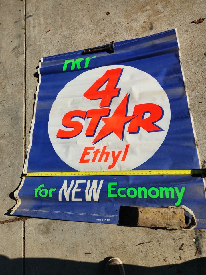 Gas Station vintage Sign Advertising Canvas Banner AS IS | eBay