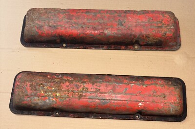 ORIGINAL SMALL BLOCK CHEVROLET SCRIPT VALVE COVERS 59 60 61 62 63 64 65 ...