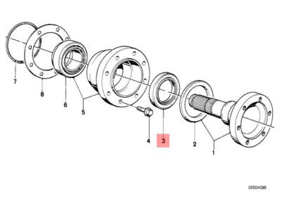 Genuine BMW E31 E36 E38 E46 E60 E65 E85 E90 Rear Axle Shaft Seal ...