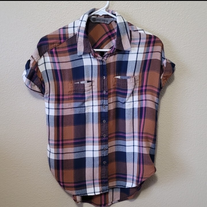 Harley Davidson, HDMC Logo, Plaid Top, Shirt, Women'… - Gem