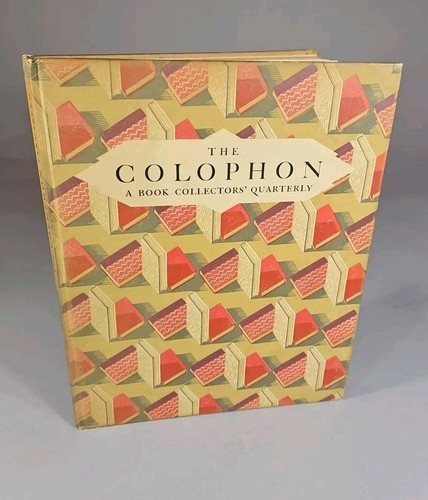 The Colophon: A Book Collector's Quarterly Vol. 7 by Adler & others, HC ...