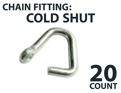 20 Pack Zinc Plated Cold Shut Repair Links Chain Connector Assortment ...