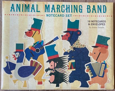 New in Package Animal Marching Band Notecard Set Junzo Terada 16 ...
