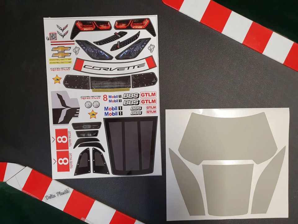 8503 BODY RC CORVETTE CR7 ARRMA INFRACTION, LIMITLESS SCALE 1/7+ masks ...