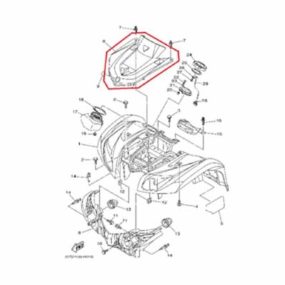 NEW OEM YAMAHA GRIZZLY 450 FRONT CENTER PANEL BLACK | eBay