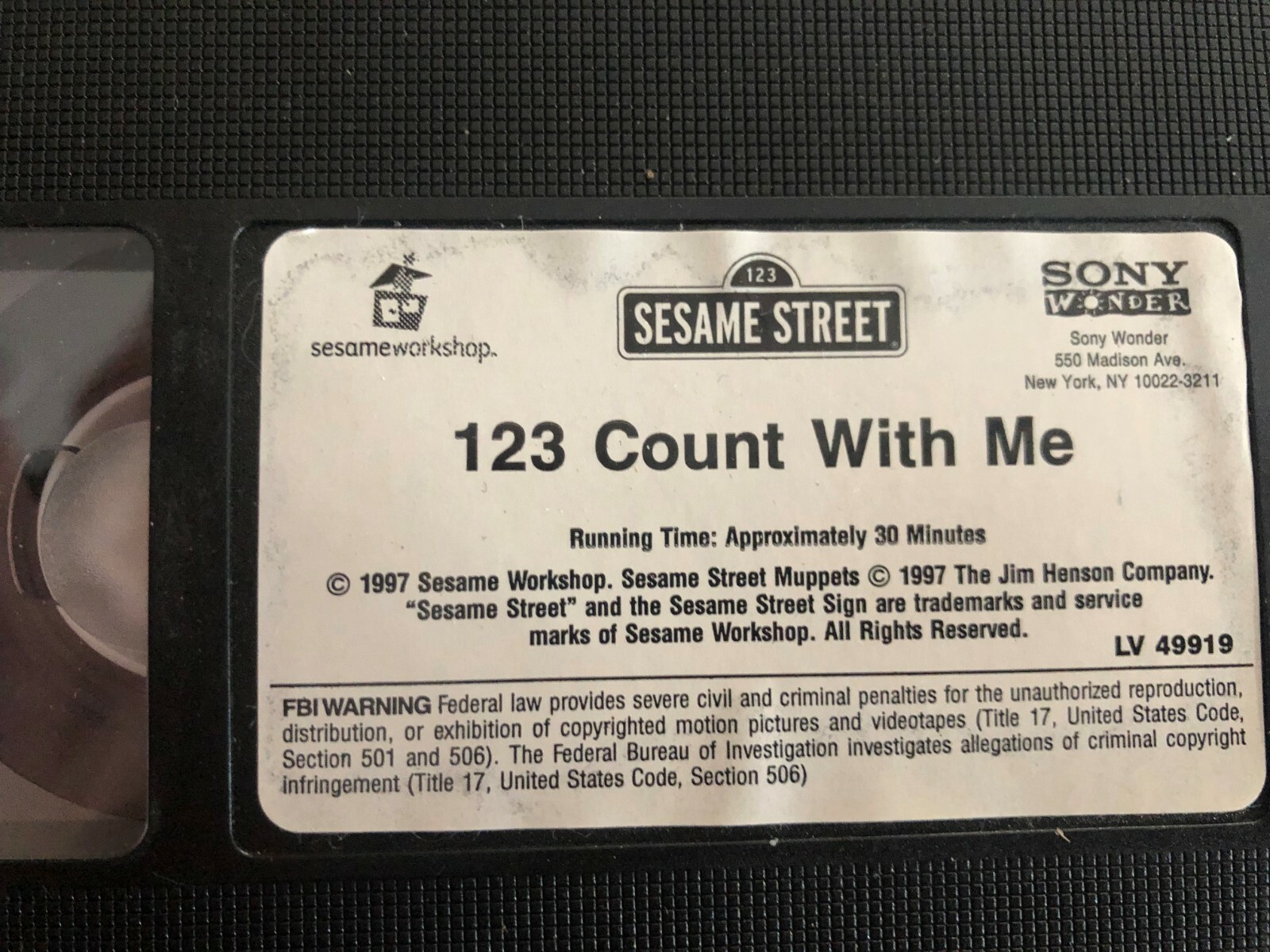 Sesame Street - 1 2 3 Count numbers With Me songs VHS 1997 Ernie muppet ...