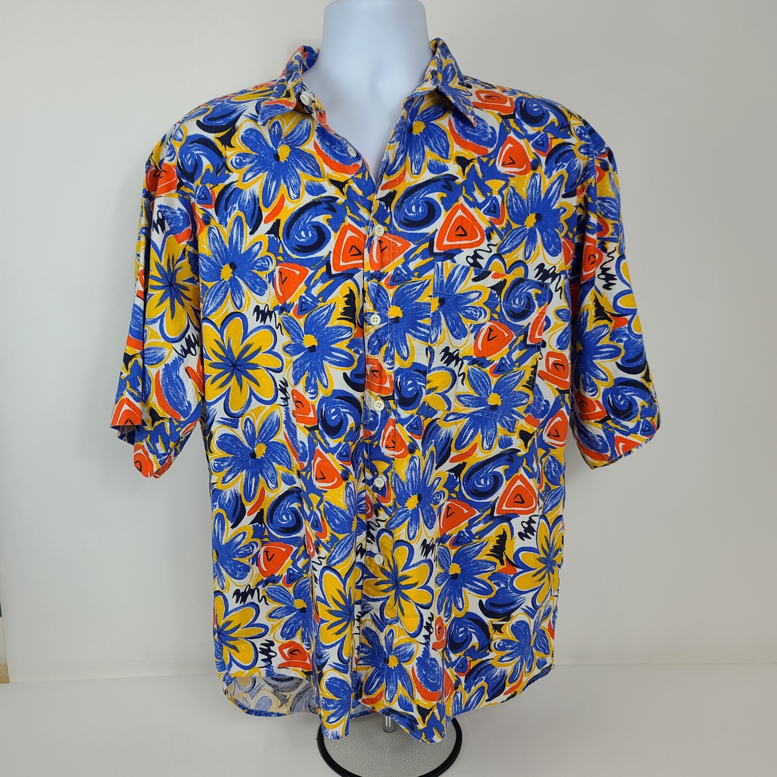 Vintage Pro Spirit HAWAIIAN STYLE Art Button Down Sho… - Gem