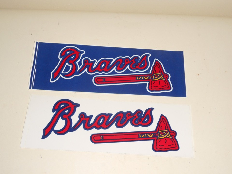 Lot of 2 Atlanta Braves Bumper Stickers | eBay