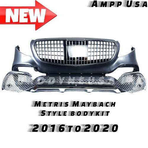 NEW Maybach style Mercedes Metris W447 2016-2020 Front Bumper Assembly ...