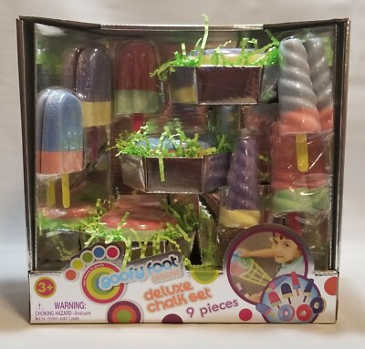 Goofy Foot Designs Deluxe Sidewalk Chalk Set 9 Piece Popsicles & Donuts ...