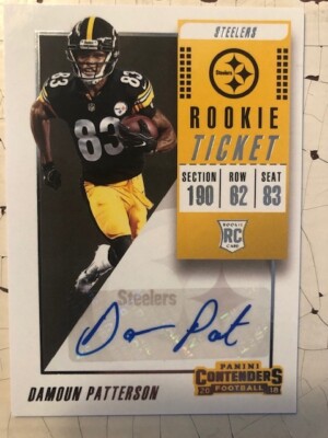 2018 CONTENDERS ROOKIE TICKET DAMOUN PATTERSON AUTO PACK FRESH +1 | eBay