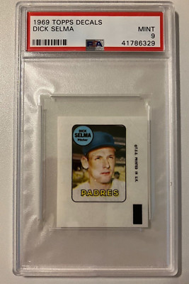 1969 Topps Baseball Decals Dick Selma MLB Padres PSA Graded MINT "9" | eBay