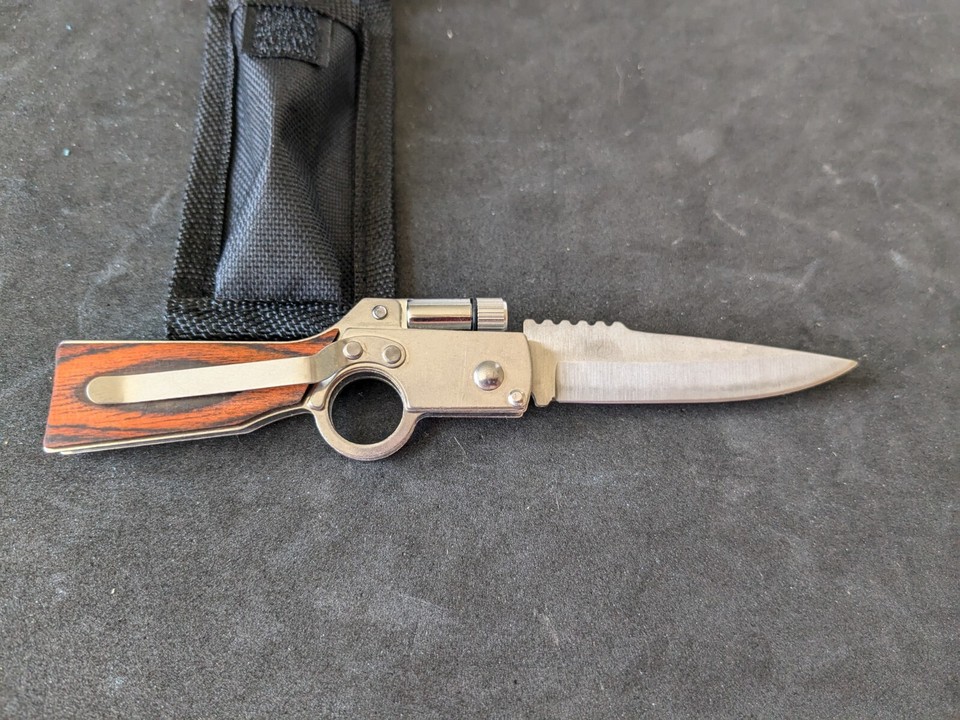 Pocket knife Folding Knife Led light Rifle knife Tactical knife AK 47 ...