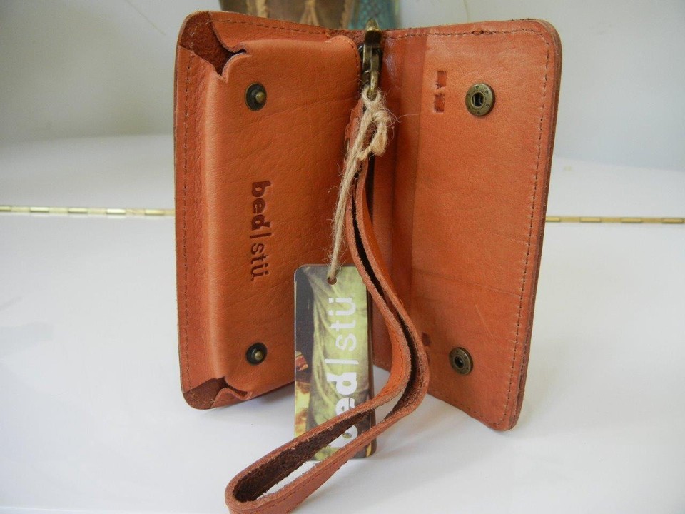 NWT BED STU SMALL JOEY TAN BROWN LEATHER POUCH WRISTLET | eBay