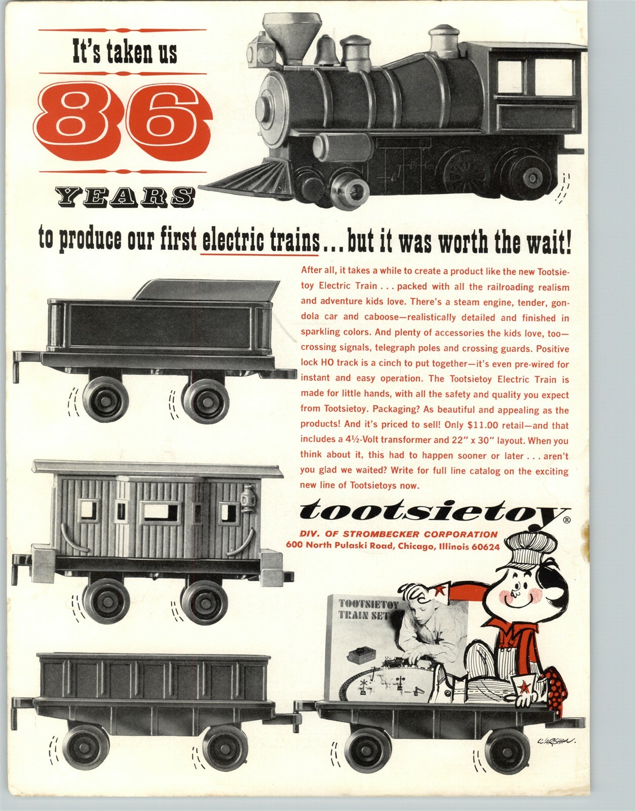 1964 PAPER AD Toy Tootsitoy Electric Train Set Strombecker | eBay