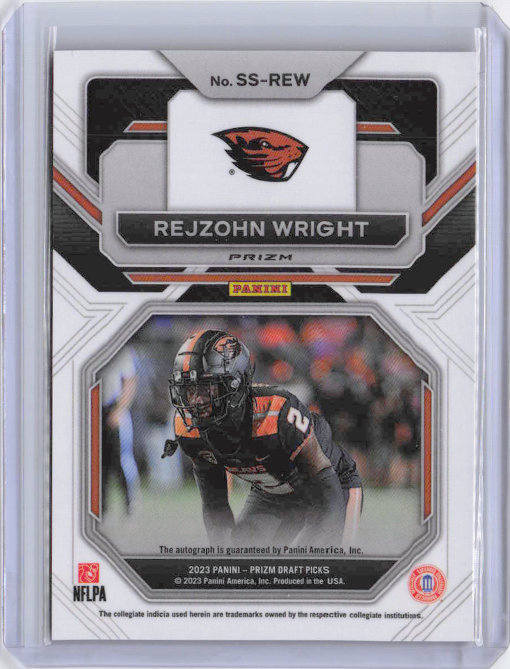 2023 Prizm Draft Picks Rejzohn Wright Sensational Signatures Red ...