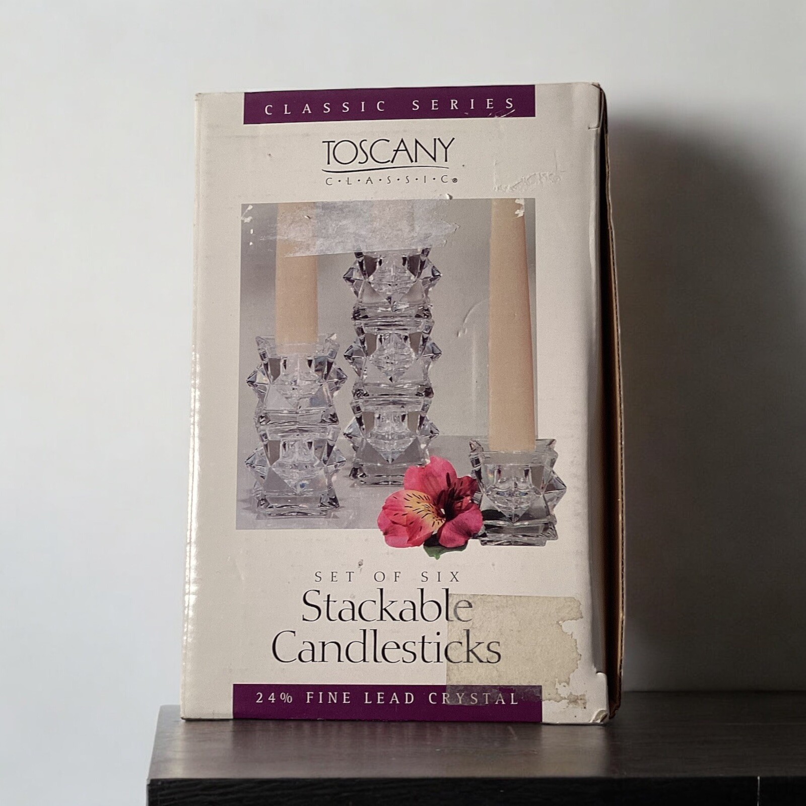 Toscany Classic Stackable 24 Fine Lead Crystal Star Candlesticks Set of ...