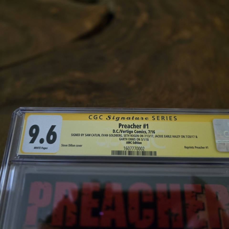 Preacher #1 CGC SS 9.6 signed Sam Catlin Evan Goldberg Seth Rogen Jackie... | eBay