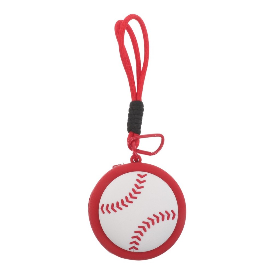 Baseball Silicone Coin Wallet Purse Keychain Sports Bag Pouch Cute ...