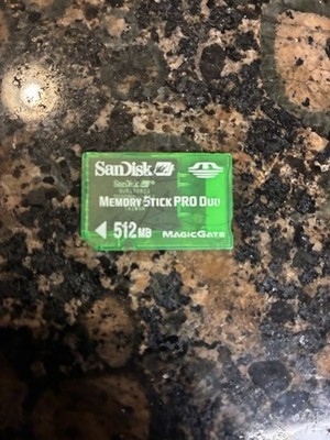 San Disk Memory Stick Pro Duo 512MB SDMSG-512 Translucent Green ...