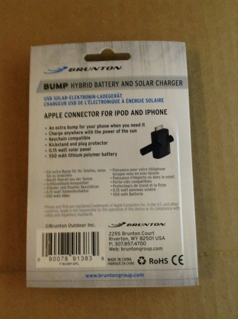 Brunton Bump Apple Compatible Hybrid Solar Power Pack for sale online ...
