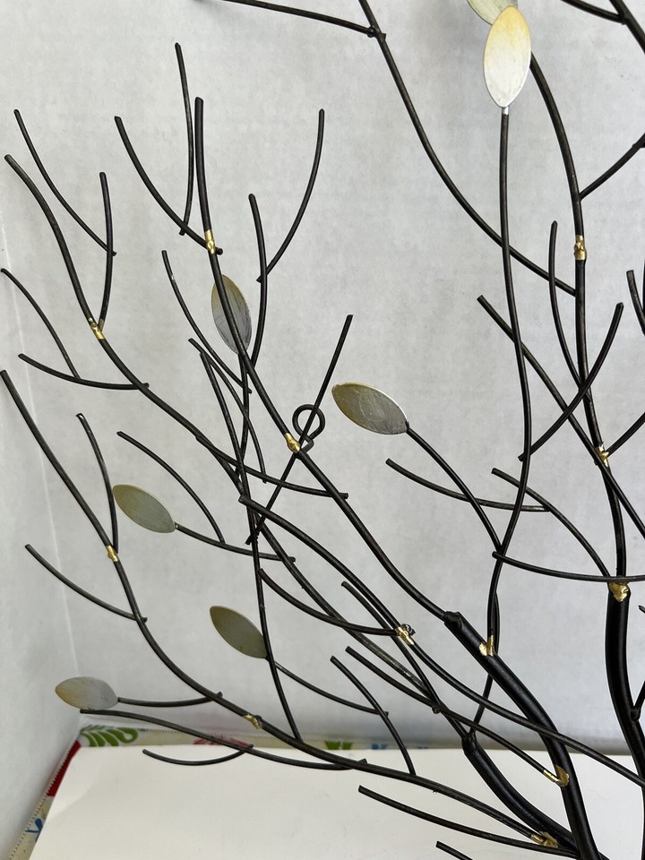 Large Metal Art Wire Tree Branches Leaves Wall Decor Industrial 22” X28 ...