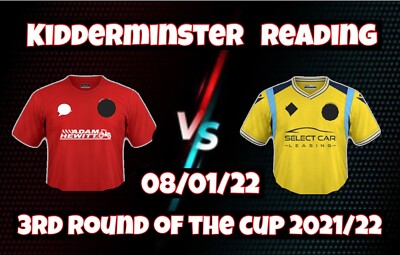 Kidderminster Harriers FC pin Badge - Kidderminster V Reading 08/01/22 ...