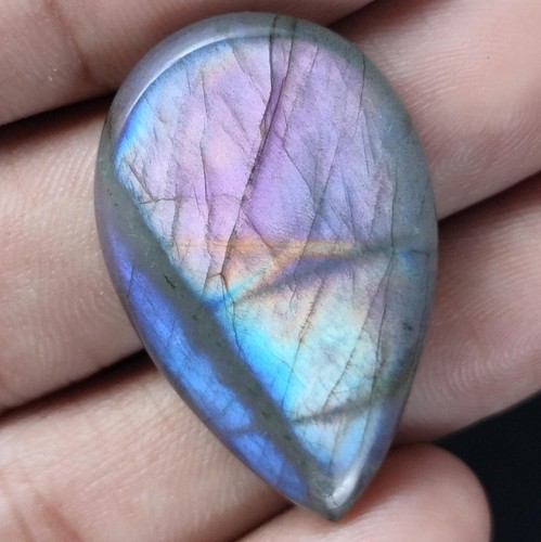 29.00 Ct Natural Rare Purple Labradorite Pear Shape Cabochon Loose ...