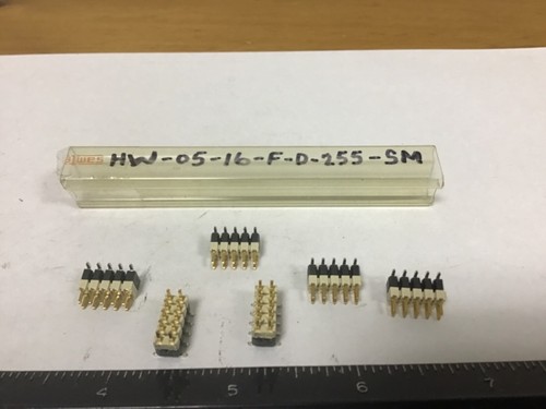Qty (6) Samtec 10 Position Connector Headers, HW-05-16-F-D-255-SM ...