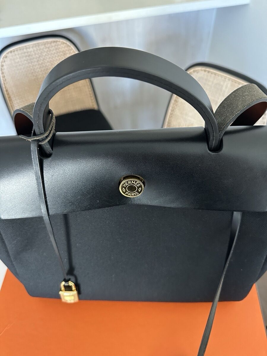 Hermes black Herbag 31 with gold hardware | eBay Hermes black Herbag 31 with gold hardware | eBay