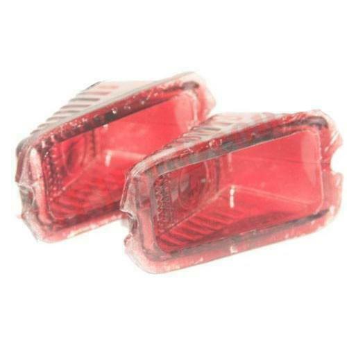 Pair Lucas Type L471 Rear Tail Stop Light Red Glass Lens Morris Minor ...