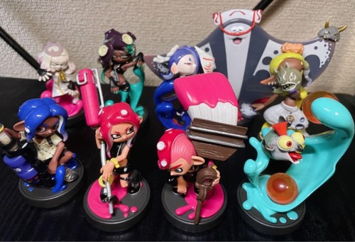 Splatoon Amiibo Set Manta Ray Frye Shiver Off the Hook Octoling Tested ...