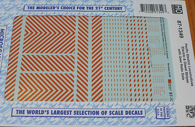 Microscale Decal HO #87-1349 Pacific Electric Locomotives-Electric ...