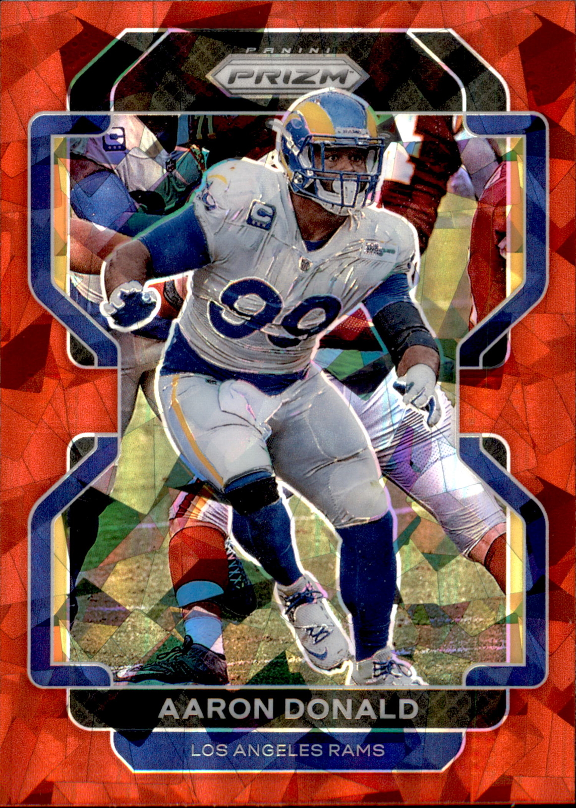 2021 Panini Prizm Prizms Red Ice #69 Aaron Donald Card | eBay