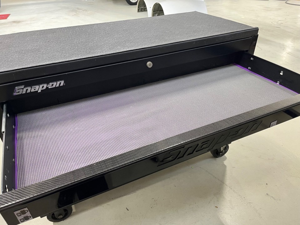 Matt Black snap on tool box with Carbon Fiber trim used | eBay