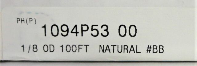 LEGRIS 1094P53 00 SEMI-RIGID POLYAMIDE (PA) TUBING; 1/8 OD 100FT; CLEAR ...