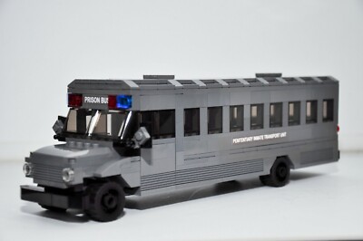LEGO Police Prisoner Inmate Transport Bus Gray City Town Custom Speed ...