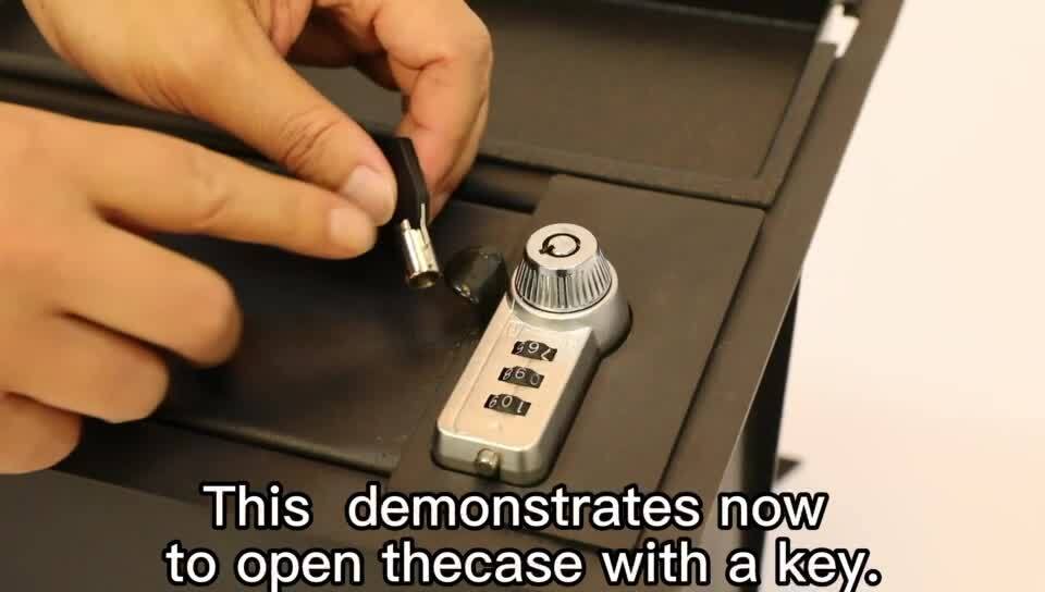 For TOYOTA Tundra 14-2020 2021 Center Console Safe GUN Storage Lock Box ...