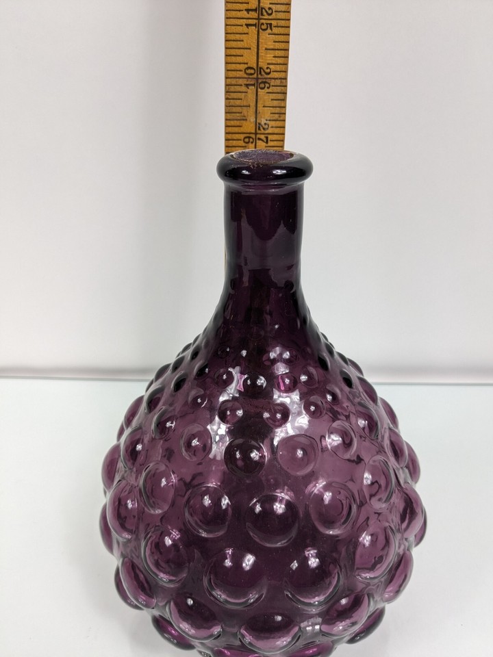 Mid Century Empoli Style Amethyst Purple Bubble Genie Bottle Stopper ...