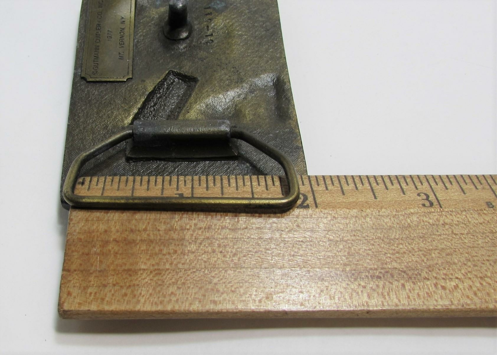 1977 Edge Mark Explorer Knife Advertising Brass Belt … - Gem