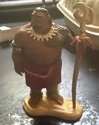Chief Tui Dad Father PVC Action Figure Disney Moana Cake Topper staff ...