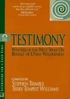 Testimony: Writers of the - Paperback, by Stephen Trimble; Terry - Very ...