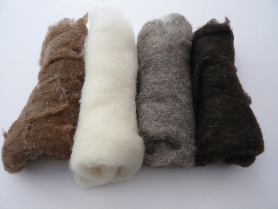 Heidifeathers® Carded British Wool Batts, Soft Felting Core Wool ...
