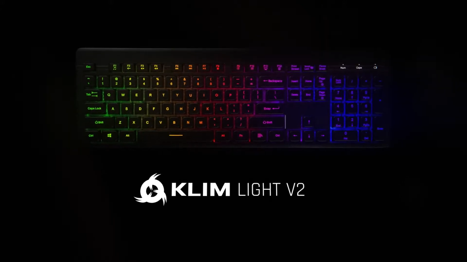 KLIM Light V2 Rechargeable Wireless RGB Slim Keyboard for PC, MAC, PS4 ...