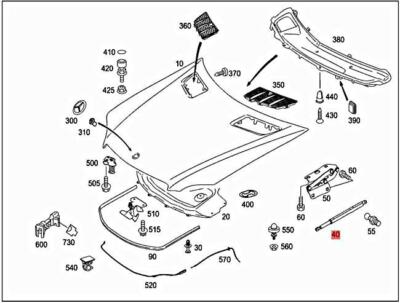 Genuine MERCEDES X164 GL-CLASS X164 Gas-operated spring 1649800364 | eBay
